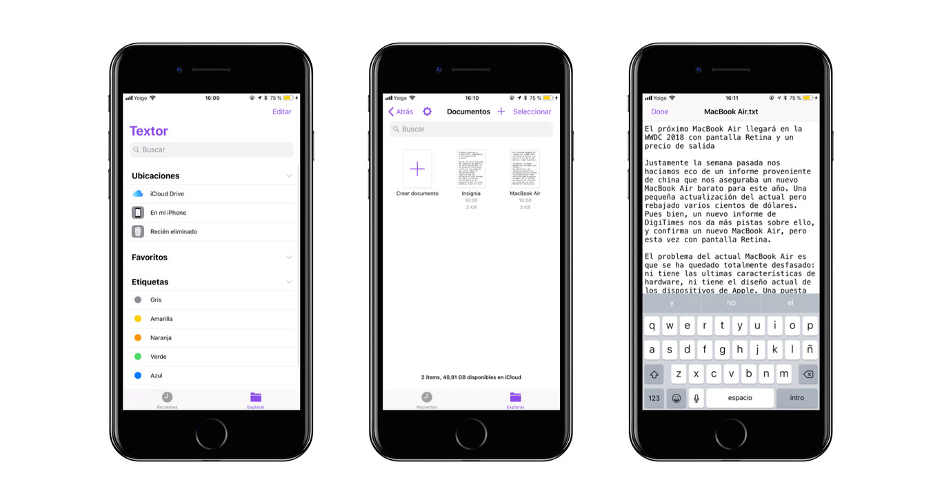 El TextEdit de iOS se llama Textor y es una app tan simple como efectiva