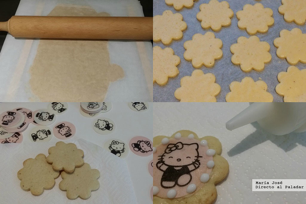 Galletas decoradas con obleas. Receta de cocina fácil, sencilla y deliciosa