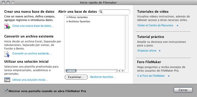 Probamos FileMaker Pro 11, el gestor de bases de datos para Mac OS X