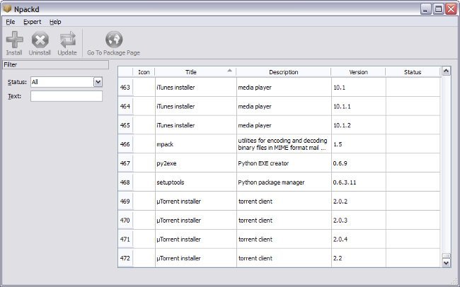 Npackd, un gestor de aplicaciones para Windows al estilo Synaptic de GNU/Linux. Un proyecto de ...