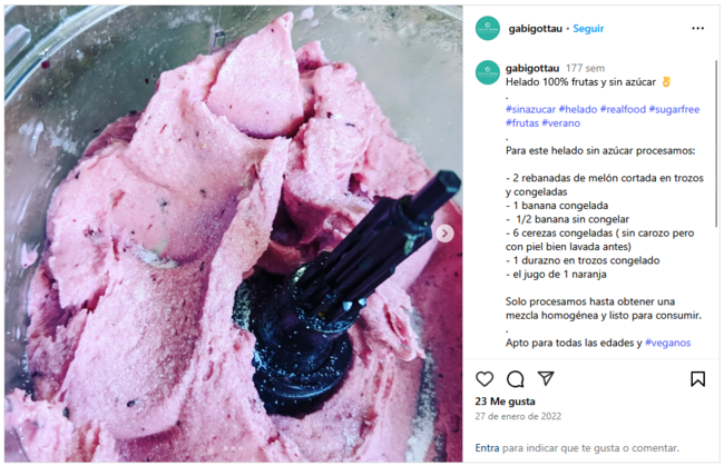 El helado 100% natural y sin azúcar que siempre preparo en casa durante ...