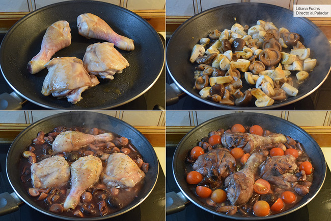 Pollo marsala con setas y tomatitos. Receta de cocina fácil, sencilla y ...