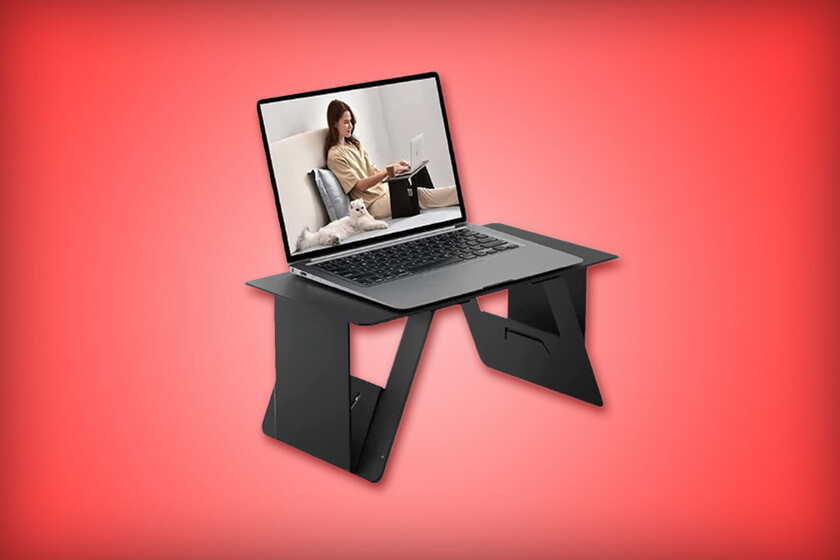 Esta mesa plegable para laptops además es un soporte para tablets ...