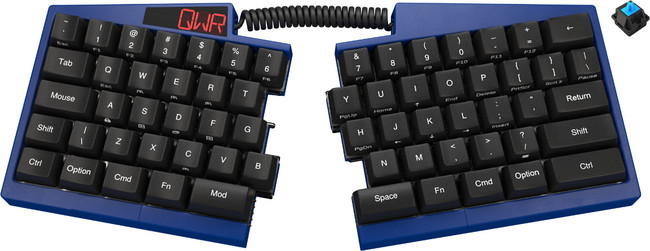 Este extraño teclado mecánico partido, programable y hecho con madera ...