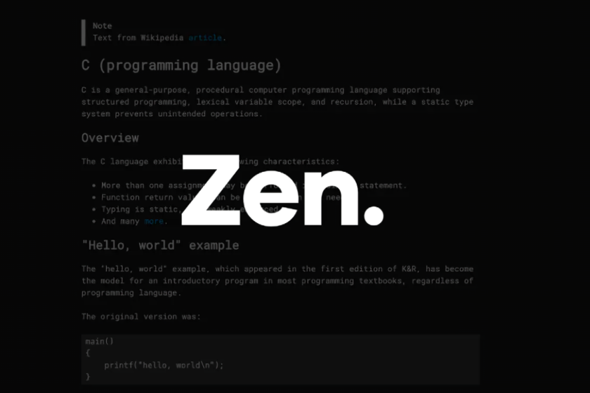 Zen es un editor de texto minimalista y libre de distracciones que ...