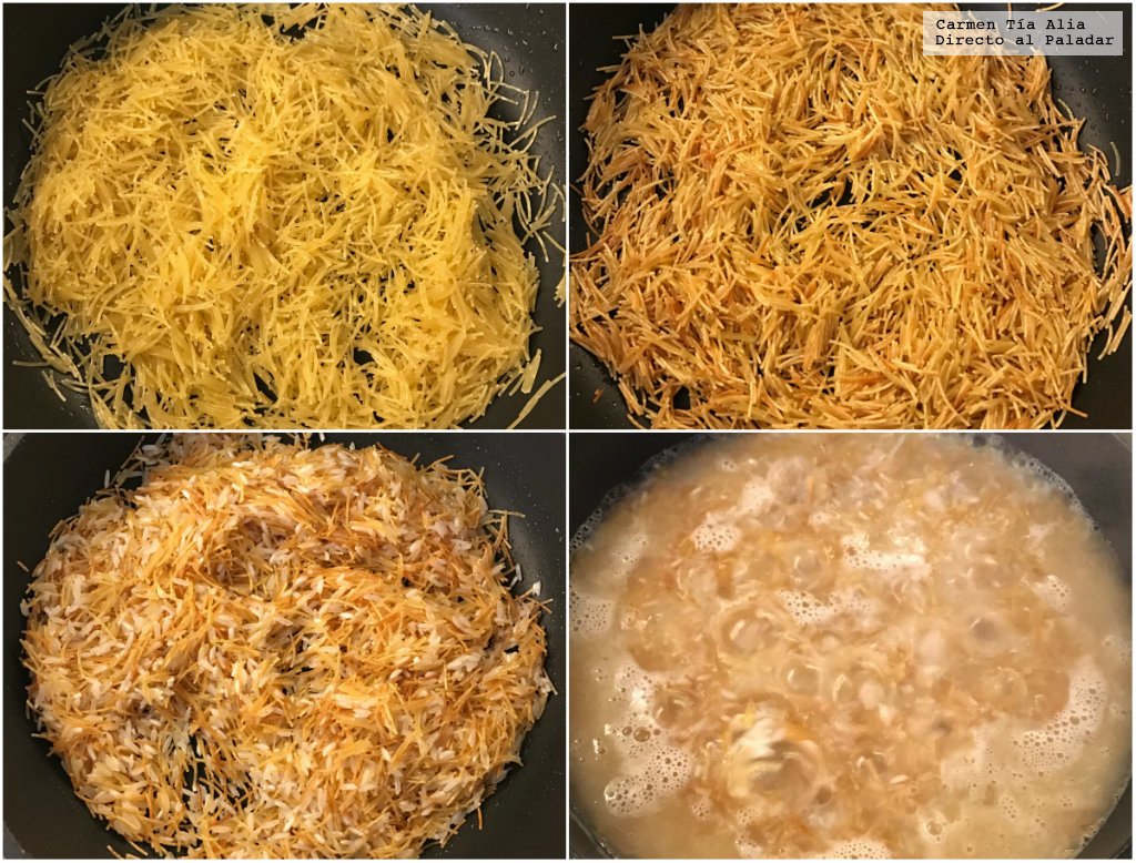 Arroz con fideos, Receta de cocina fácil, sencilla y deliciosa