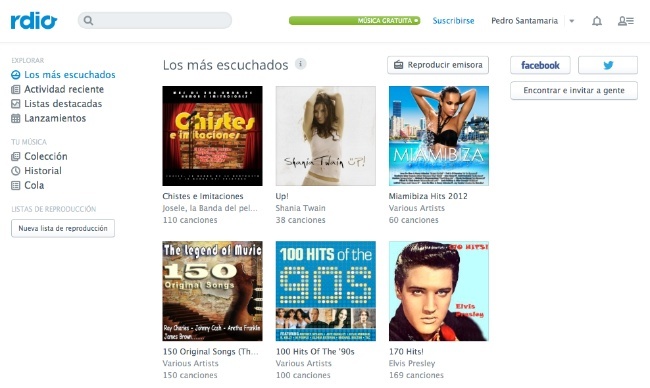 Rdio, más música por streaming. Ahora hasta seis meses gratis