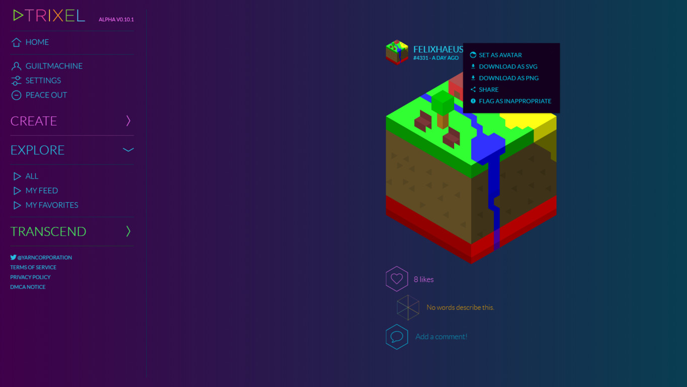 ¿Te gusta dibujar? Trixel es el Instagram del pixel art triangular
