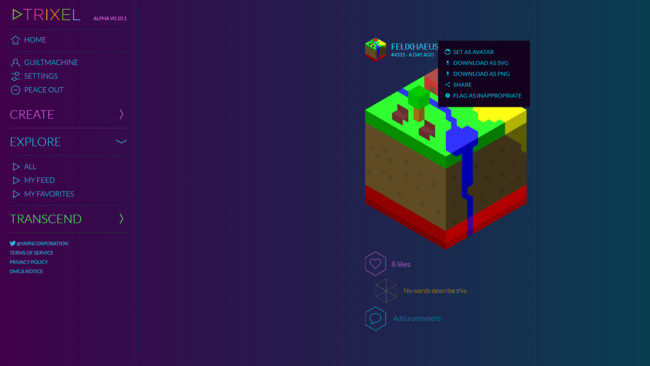 ¿Te gusta dibujar? Trixel es el Instagram del pixel art triangular