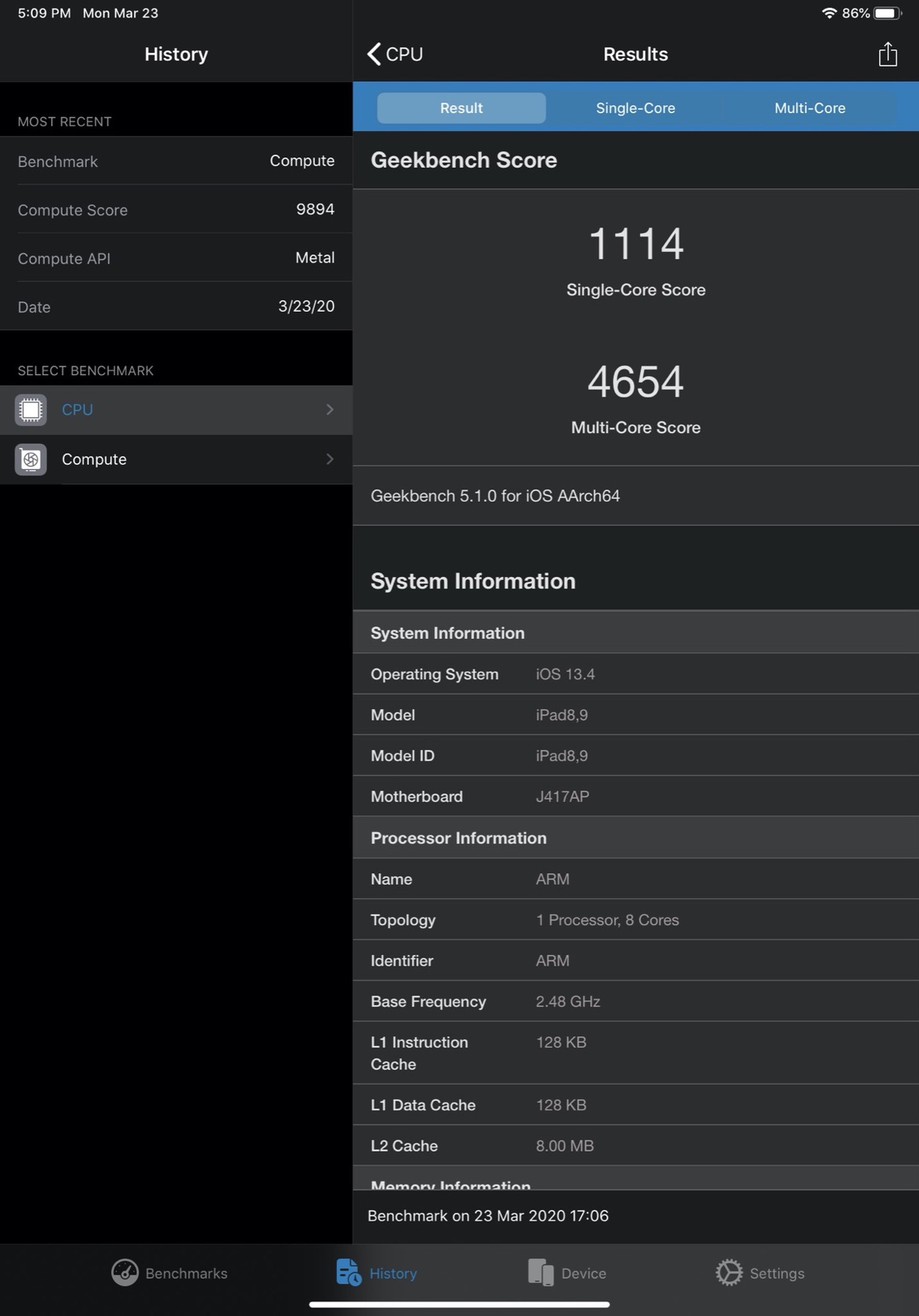 El chip A12Z Bionic del iPad Pro (2020) es muy similar al de la ...