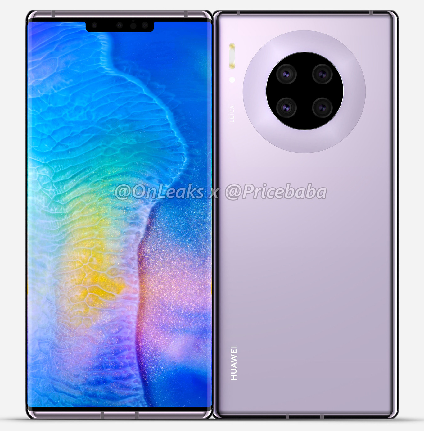 El Huawei Mate 30 Pro aparece en renders filtrados con notch y triple ...