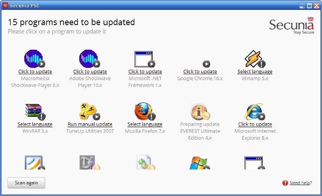 Secunia PSI 3.0, comprueba que tus programas se encuentran actualizados