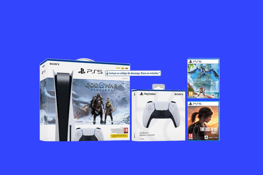 Consigue PlayStation 5 a tiempo para Navidad con este pack con God of War Ragnarok, Horizon ...