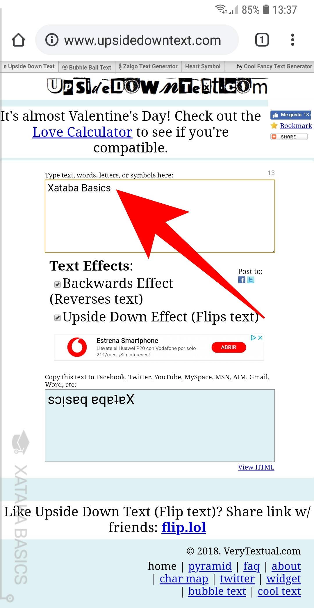 Cómo escribir un texto al revés (séʌǝɹ lɐ oʇxǝʇ un ɹᴉqᴉɹɔsǝ oɯóƆ)