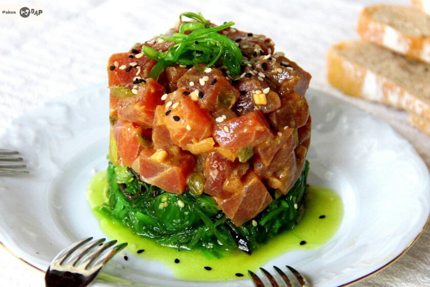 Receta del mejor tartar de atún sin aguacate. Cocina fácil, rápida y casera