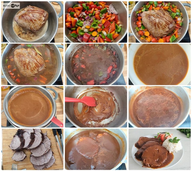 Posta cartagenera en su salsa negra, una exquisita receta de carne ...