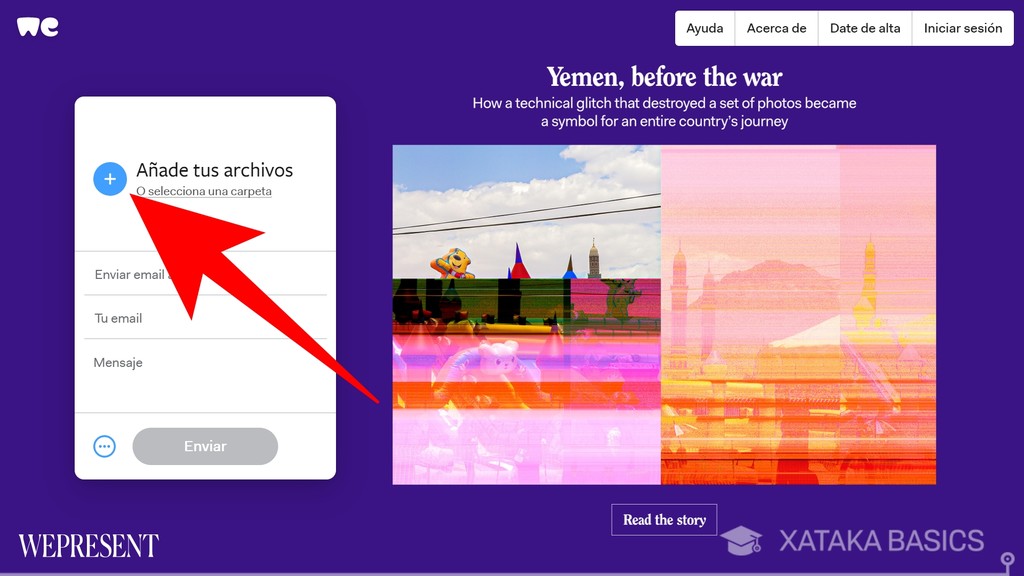 Cómo enviar un archivo por WeTransfer