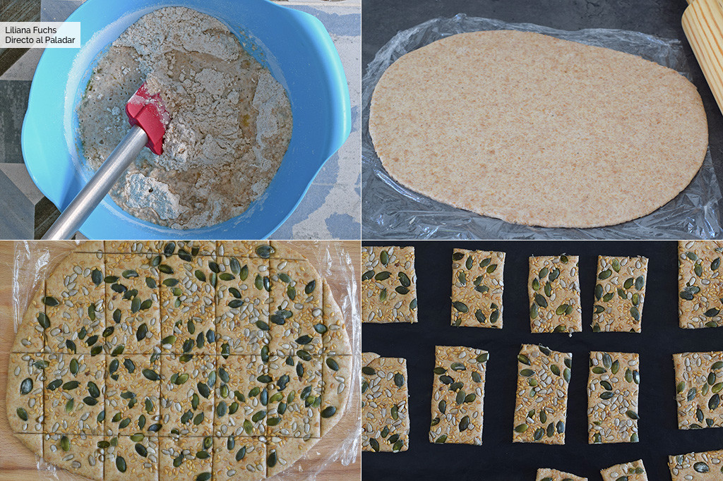 Crackers de espelta saludables. Receta de cocina fácil, sencilla y ...