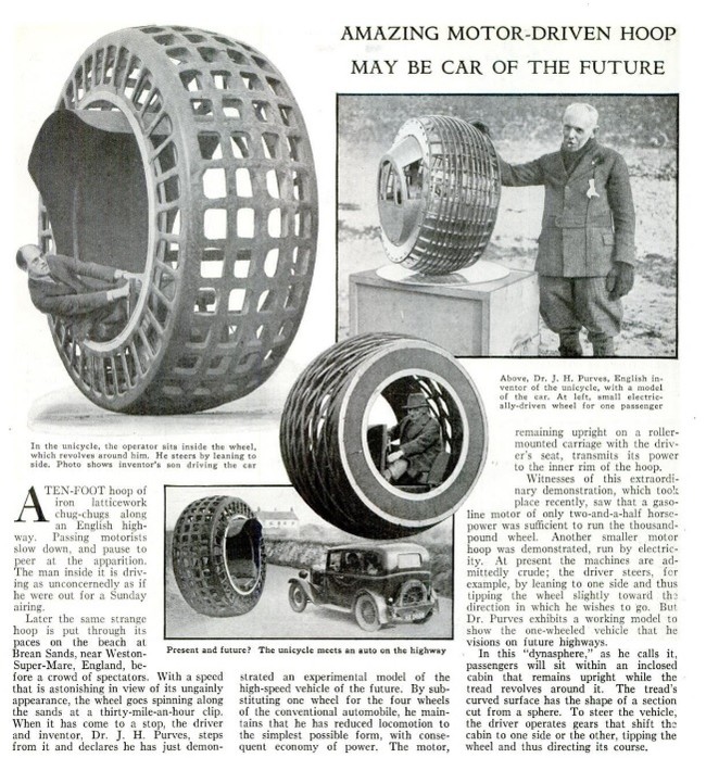 Dynasphere: una rueda gigante loquísima que en los años 30 quiso ...