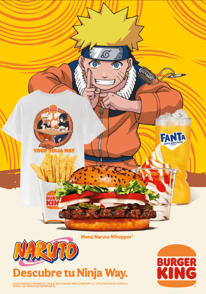 Burger King lanza dos nuevos menús inspirados en Naruto, la mítica ...