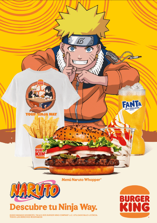 Burger King lanza dos nuevos menús inspirados en Naruto, la mítica ...
