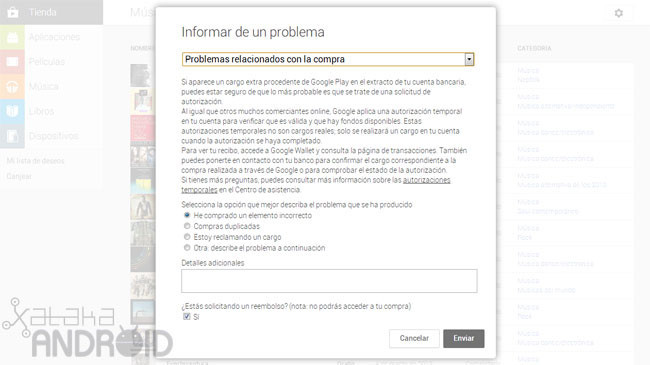 Cómo devolver una compra en Google Play Store