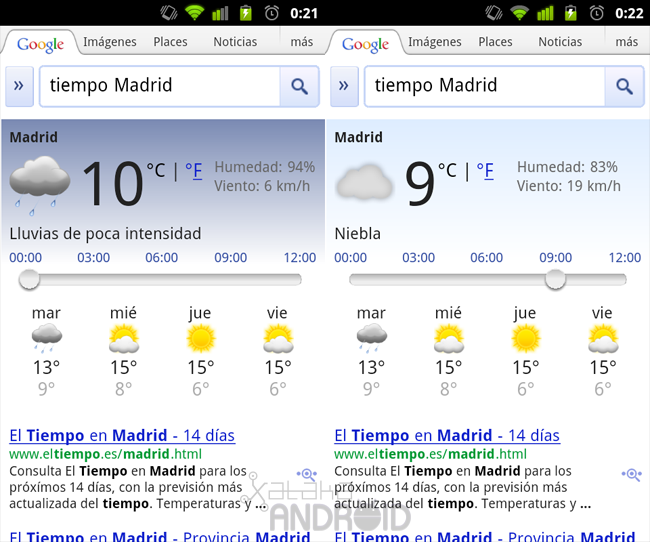 El tiempo interactivo de Google Search ya disponible en más idiomas