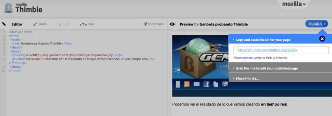 Mozilla lanza Thimble y le da un lavado de cara a la página del proyecto Mozilla Webmaker