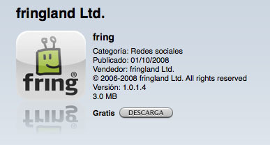 Fring disponible para el iPhone