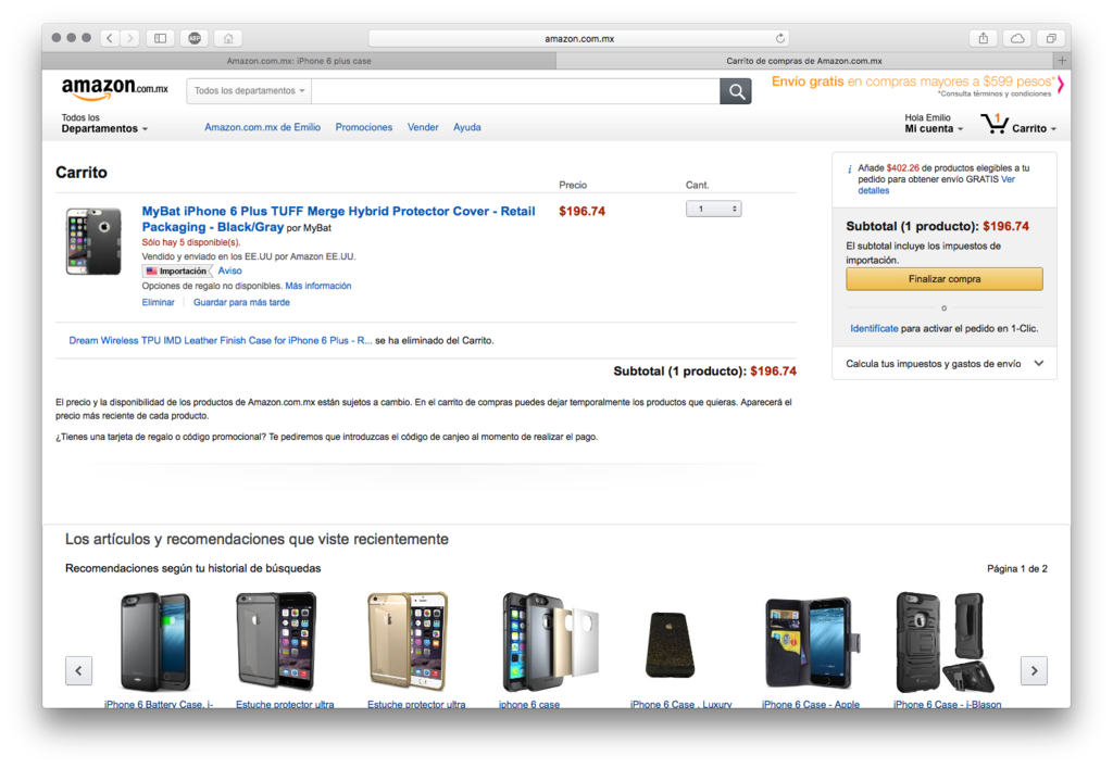 Compramos en Amazon México y esto fue lo que nos encontramos