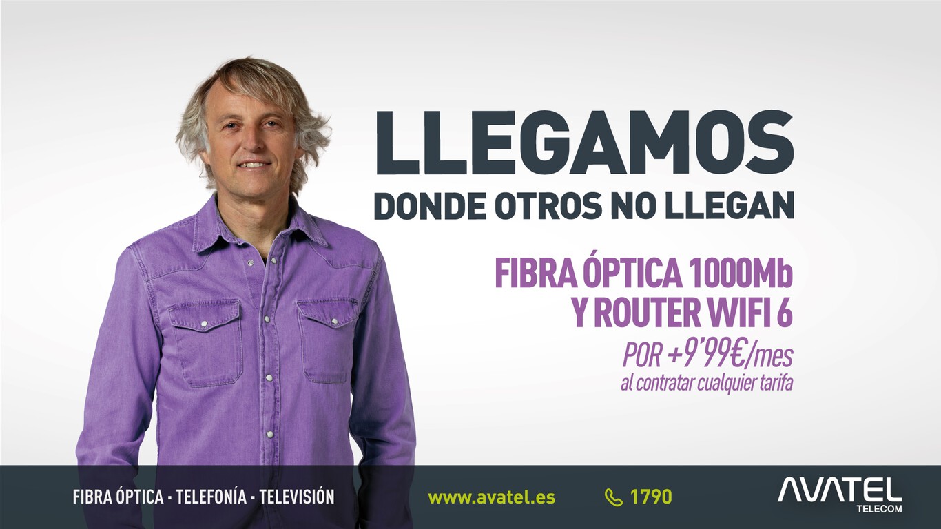 Avatel ya permite contratar fibra de 1 Gbps y un router WiFi 6 por ...