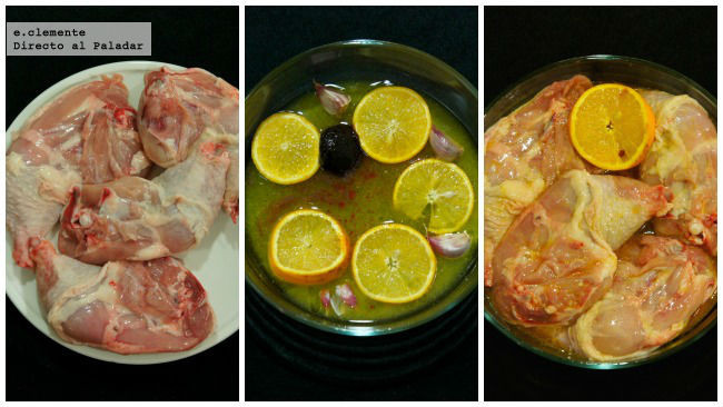 Pollo asado con naranja y azafrán. Receta de cocina fácil, sencilla y ...