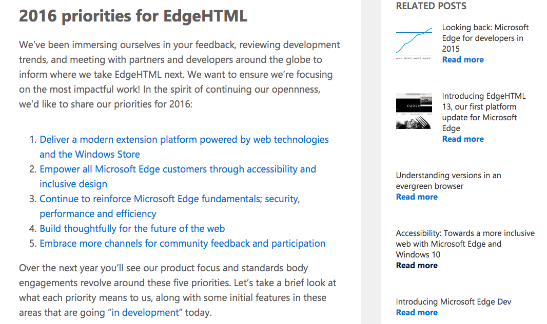 Estas son las novedades que trae Microsoft Edge para el 2016 Estas son las novedades que trae Microsoft Edge para el 2016