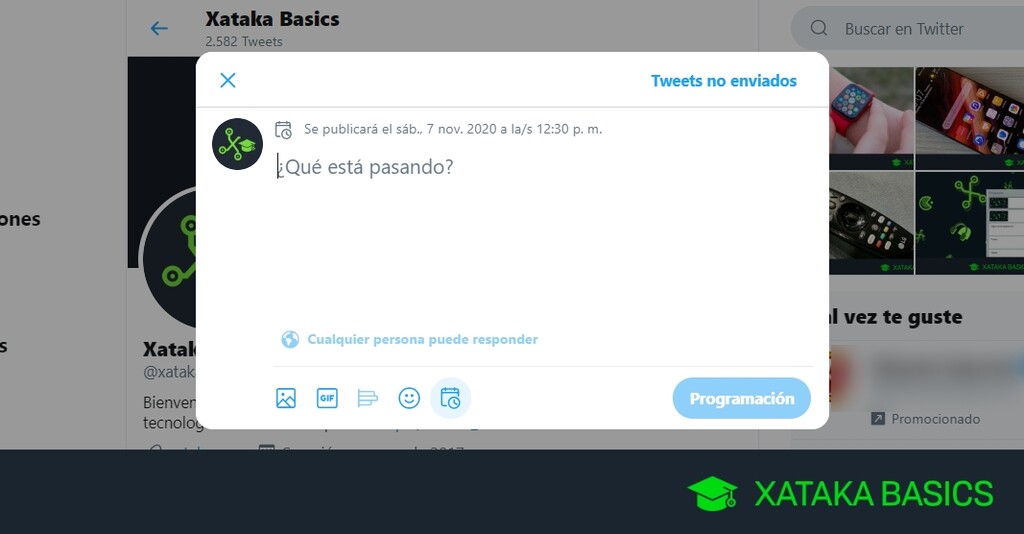 Cómo programar tweets desde la web de Twitter sin instalar nada