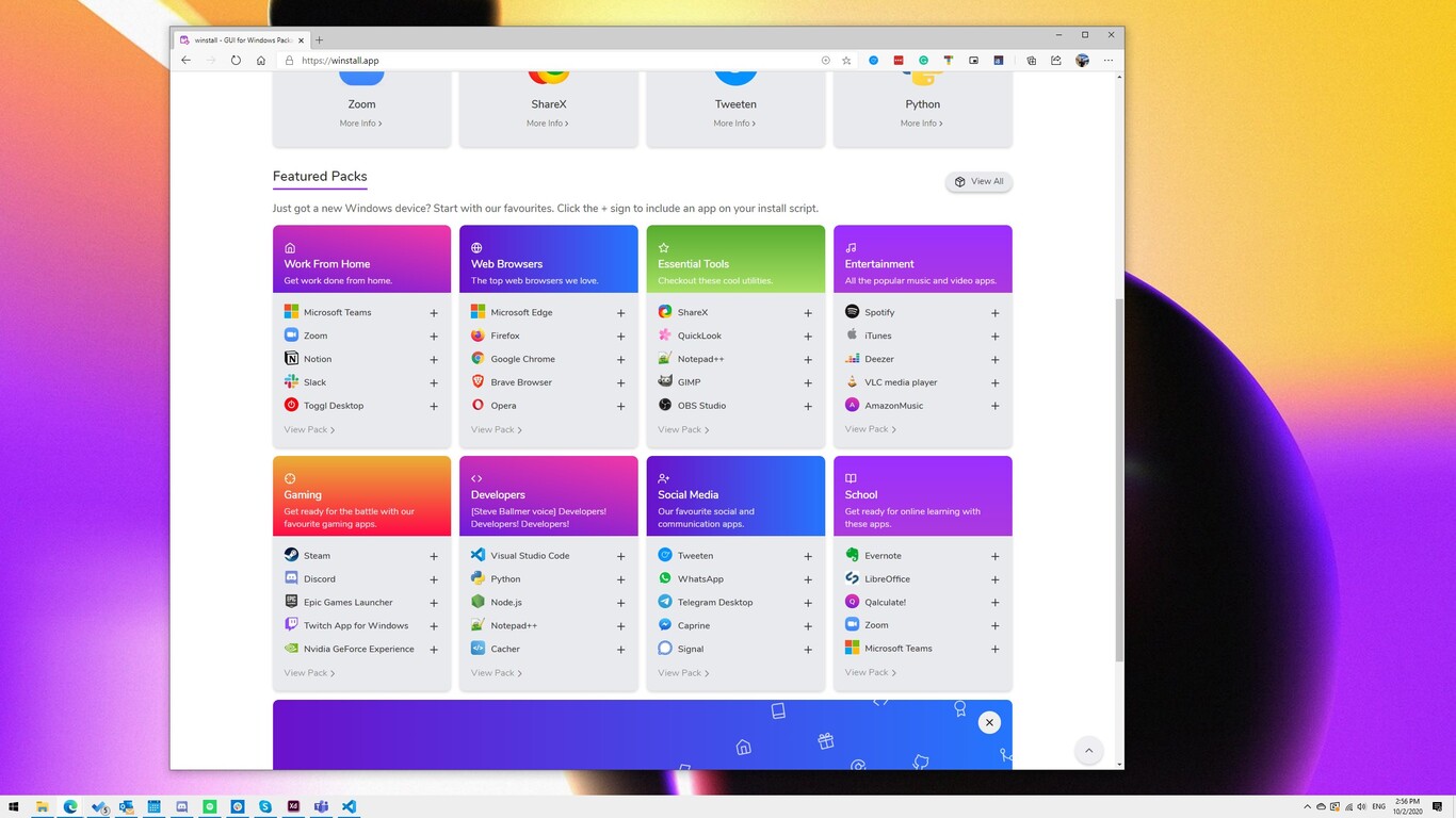 Winstall packs: una genial forma de compartir colecciones de apps para ...