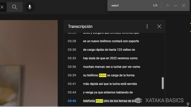 Cómo encontrar cuándo se dice una palabra concreta en los vídeos de YouTube
