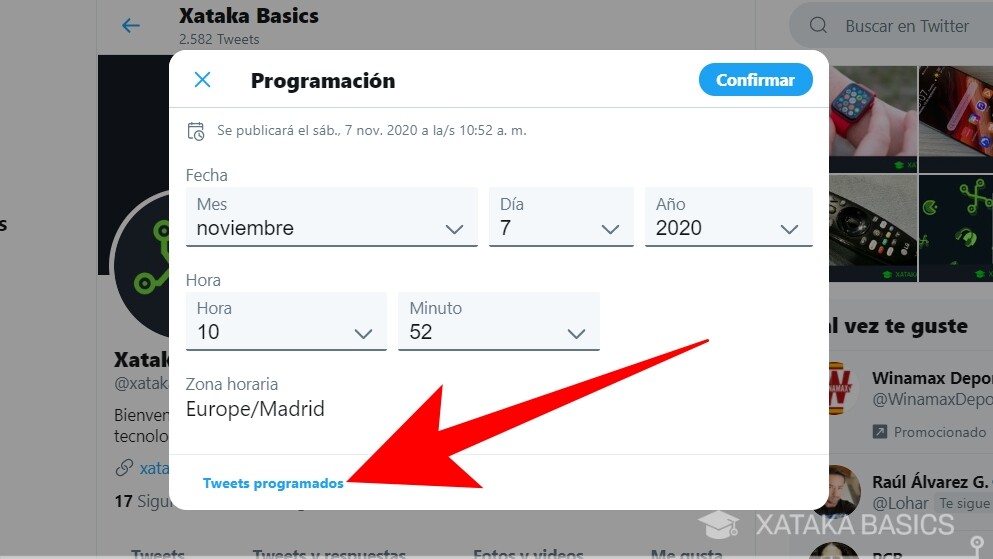 Cómo programar tweets desde la web de Twitter sin instalar nada