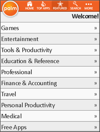 Palm presenta una "tienda de aplicaciones"