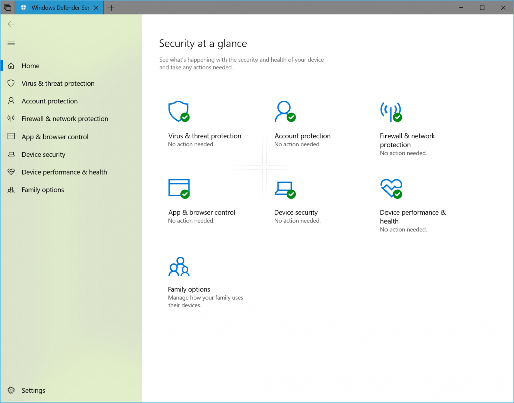 Windows Defender ya tiene Fluent Design y luce tan moderno como Windows 98