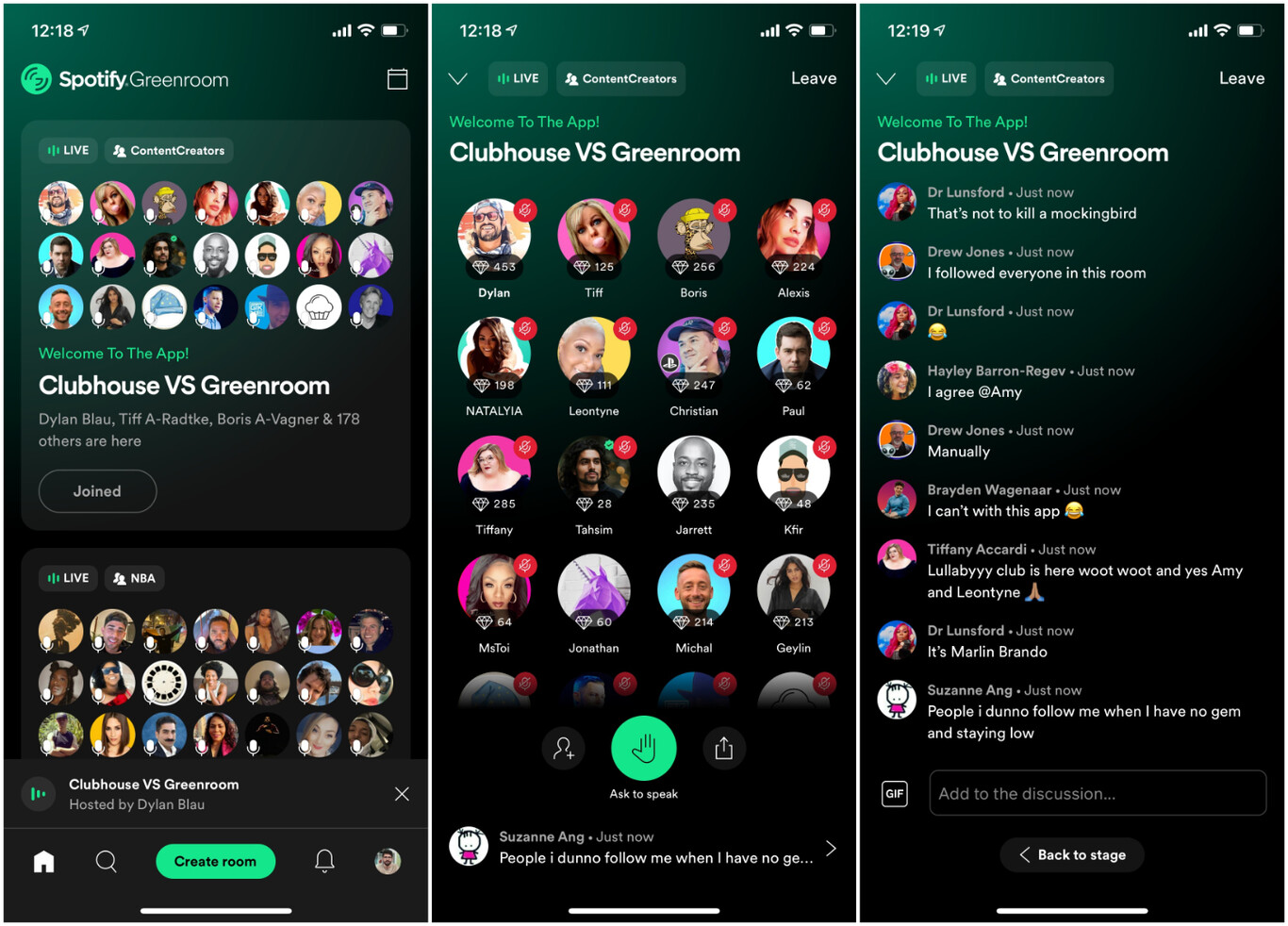 Spotify ya tiene su propio Clubhouse: se llama Spotify GreenRoom y es ...