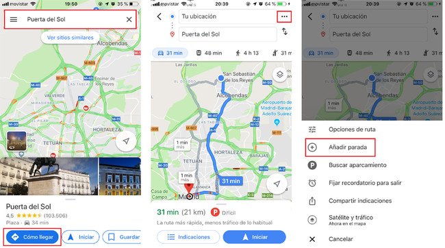 Cómo crear una ruta con varias paradas en Google Maps