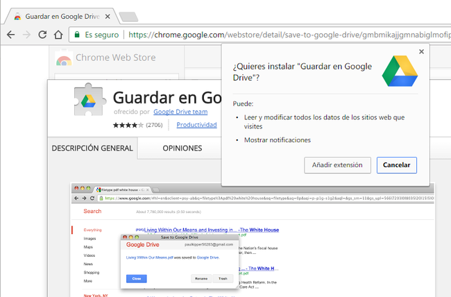 Qué significa que una extensión de Chrome pueda leer todos los datos de ...