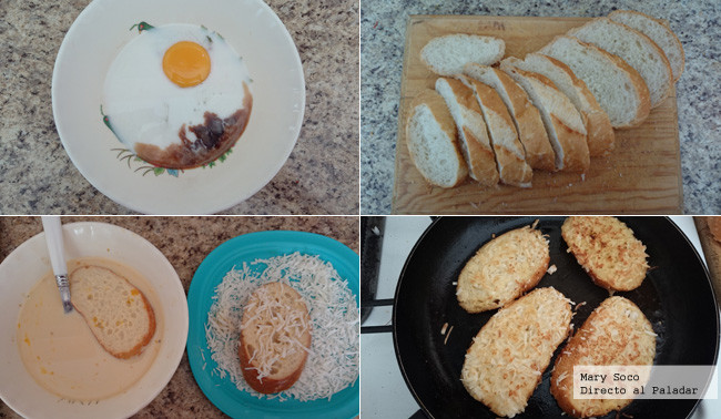 Pan francés con costra de coco. Receta para niños