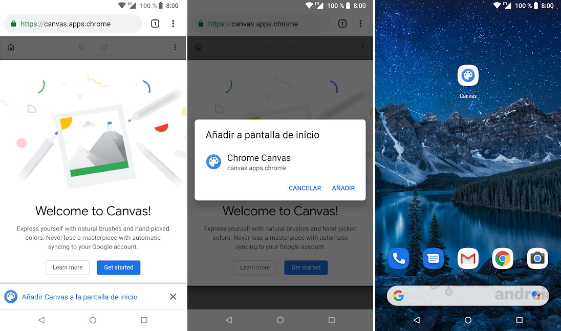 Cómo instalar Chrome Canvas en Android, la nueva aplicación web de ...