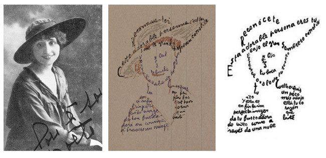El caligrama de Guillaume Apollinaire en la Exposición Culture Chanel