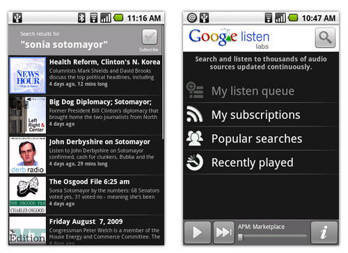 Google Listen se estrena en Android