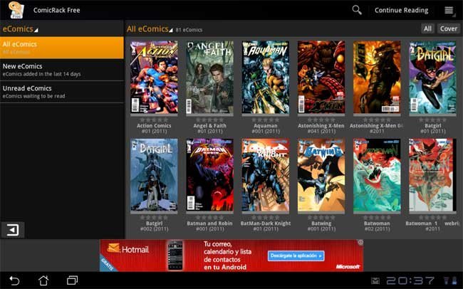 Los mejores lectores de cómics para Android Honeycomb