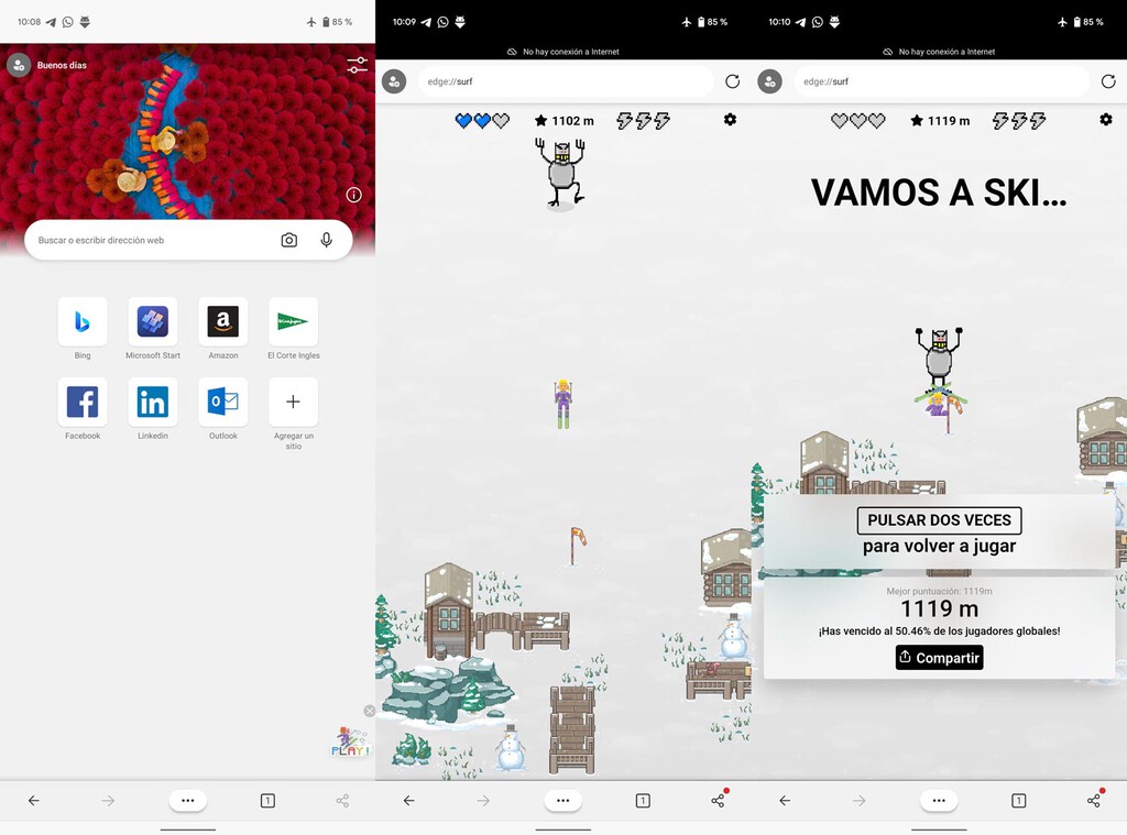 Microsoft Edge ya tiene su propio juego cuando te quedas sin conexión ...