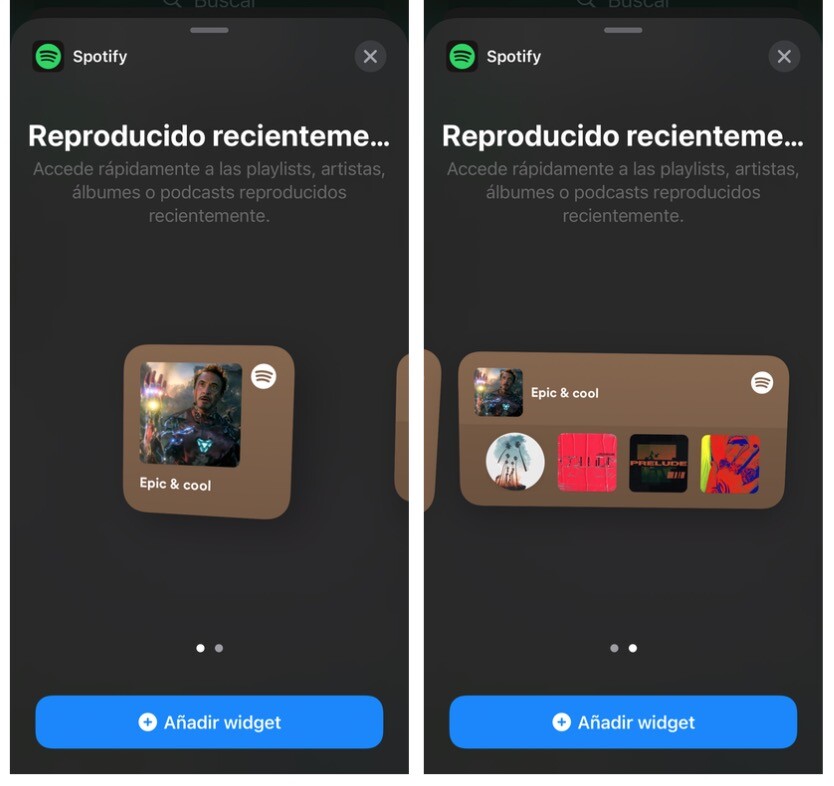 Spotify estrena sus widgets para iOS 14 y iPadOS 14