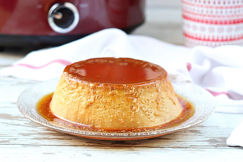 Receta de Flan de turrón en Crock-Pot